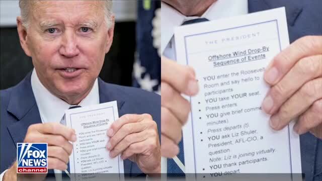 Tucker on Biden’s Photographed Note Card: The Instructions Are Made ...
