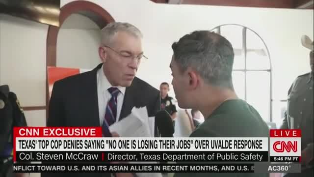 Texas DPS Chief Confronted by CNN After Commenting ‘No One Is Losing Their Jobs’ Over Uvalde ...