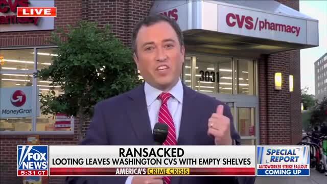 Fox News Reporter Says the Store Behind Him Is Being Robbed in Real ...