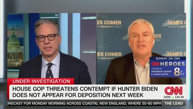 ‘Ah, Yes!’ Jake Tapper Mocks James Comer to His Face for Saying DOJ ...