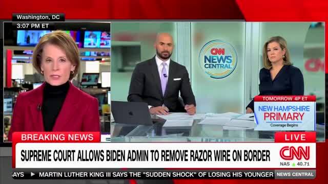 CNN: SCOTUS Allows Biden Admin. To Remove Razor Wire on Border, Amy ...