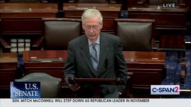 Sen. McConnell Announces He Will Step Down as GOP Leader in November ...