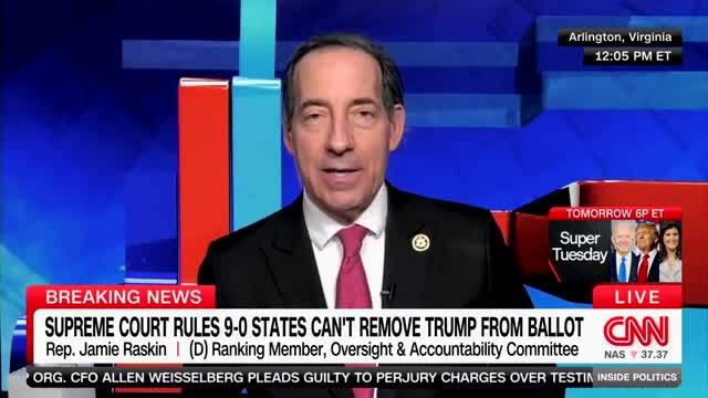 Rep. Raskin Goes on CNN to Announce He and Eric Swalwell Are Working to ...