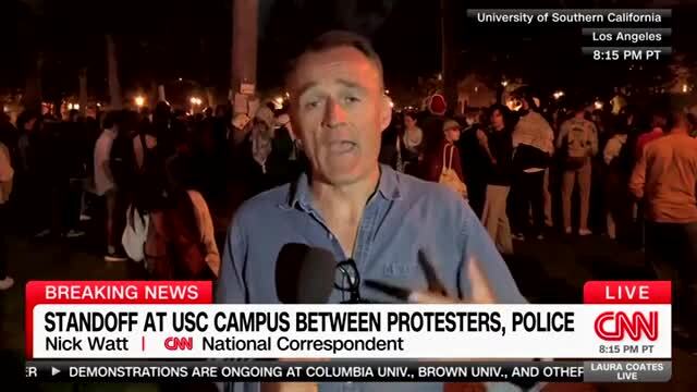 CNN’s Nick Watt Challenges USC Protester to ‘Show Your Face,’ Cuts ...
