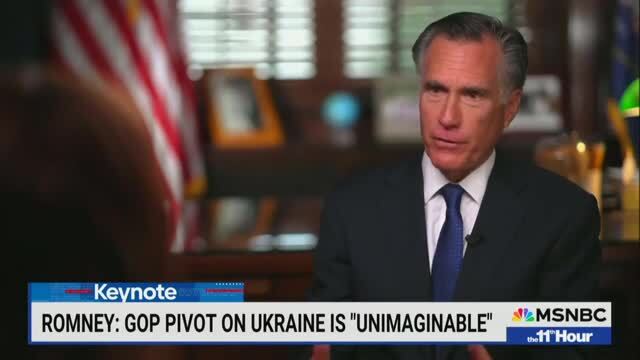 ‘I Laugh at the Phrase America First,’ Mitt Romney Tells MSNBC (clip ...