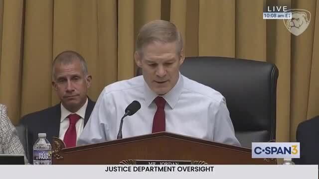 Jim Jordan: ‘Justice Is No Longer Blind in America’ (clip) :: Grabien ...